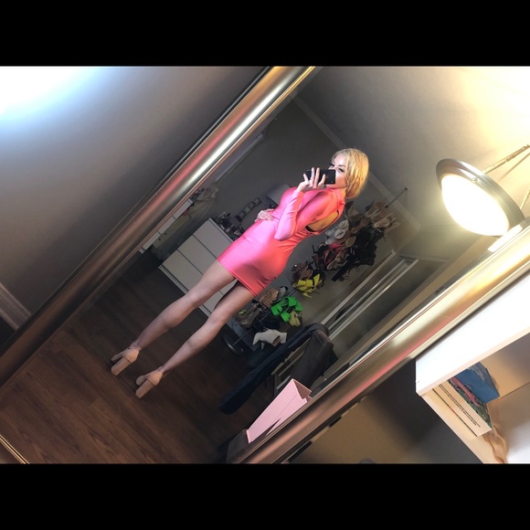 Dresses | Neon Pink Sexy Club Dress | Poshmark